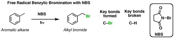 Bromination of aromatic alkanes to give alkyl bromides – Master Organic ...
